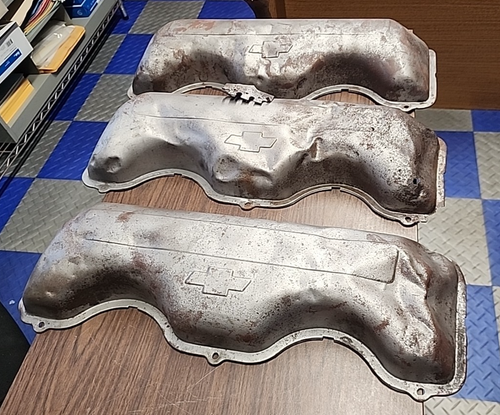 CHEVY VALVE COVERS FOR CHEVROLET 348/409 ENGINE - BOWTIE | eBay