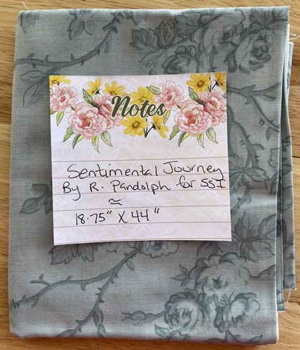 Robyn Pandolph Sentimental Journey Floral Blue Vintage Quilting Fabric ...