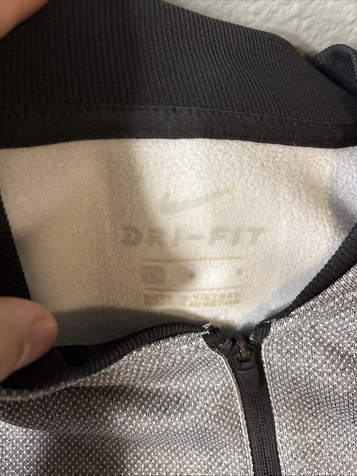 Nike Golf Standard Fit 1/4 Zip Sweater Men Size Small Gray Dragon Logo ...