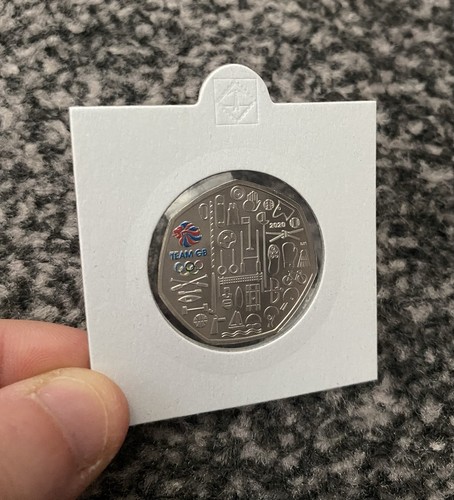 2021 Royal Mint Team GB BU Coloured 50p Coin | eBay UK
