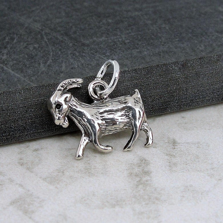 925 Sterling Silver Billy Goat Charm - Farm Animal Charm - Livestock ...