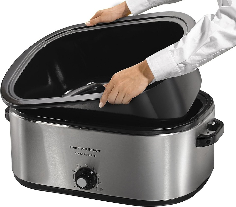 Hamilton Beach Electric Roaster Oven, Stainless Steel, 22 Quarts, 32215 ...