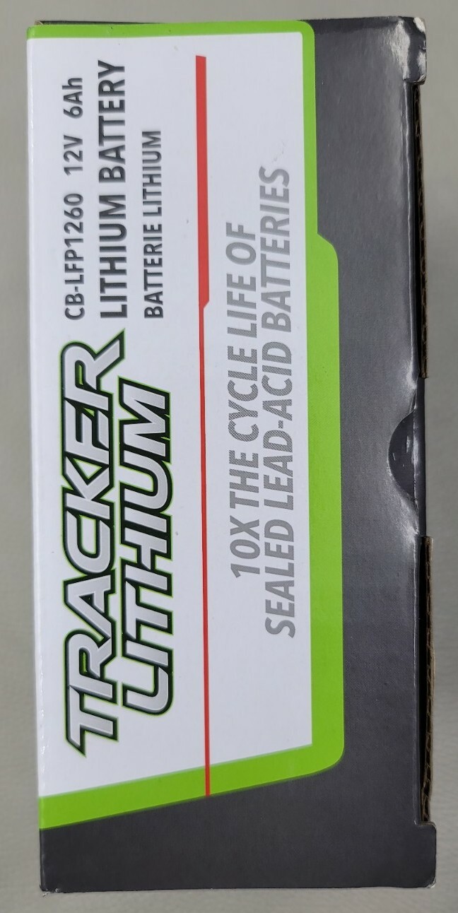 Tracker Lithium Smart Battery CB-LFP1260 12 Volt 6 Ah RECHARGABLE ...