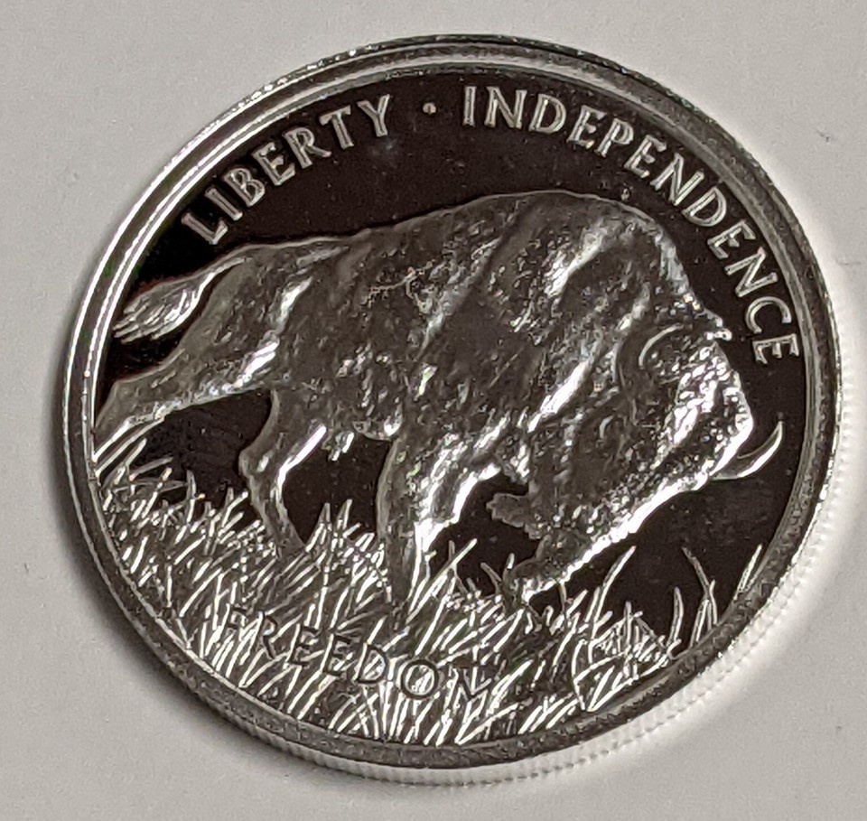 1 oz .999 Fine Silver Round ~ PAMP Buffalo Bullion Round ~ Tube Fresh ...