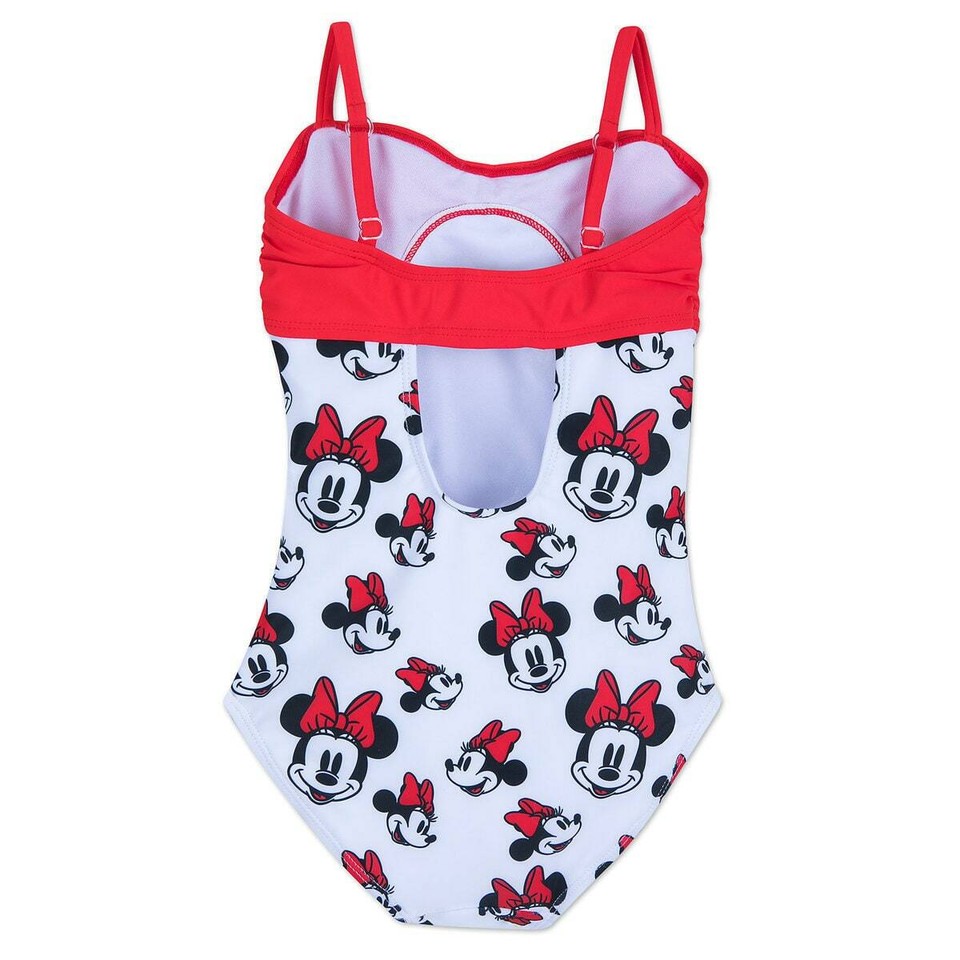 NWT Disney Store Minnie Mouse Swimsuit Girls 1 pc UPF 50+ Minnie Mouse ...