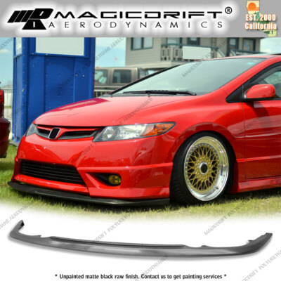 For 06-11 Honda Civic Coupe FG1 FG2 S204 Style Front Bumper Lip Chin ...