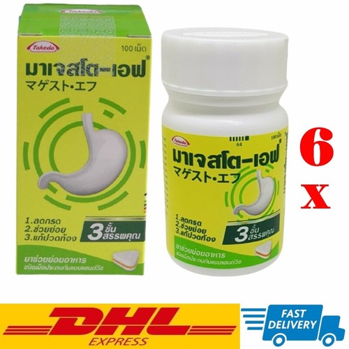 6 x 100 tab Magesto-F Digestive Sandwich Tablets Relief Gastric Pain ...