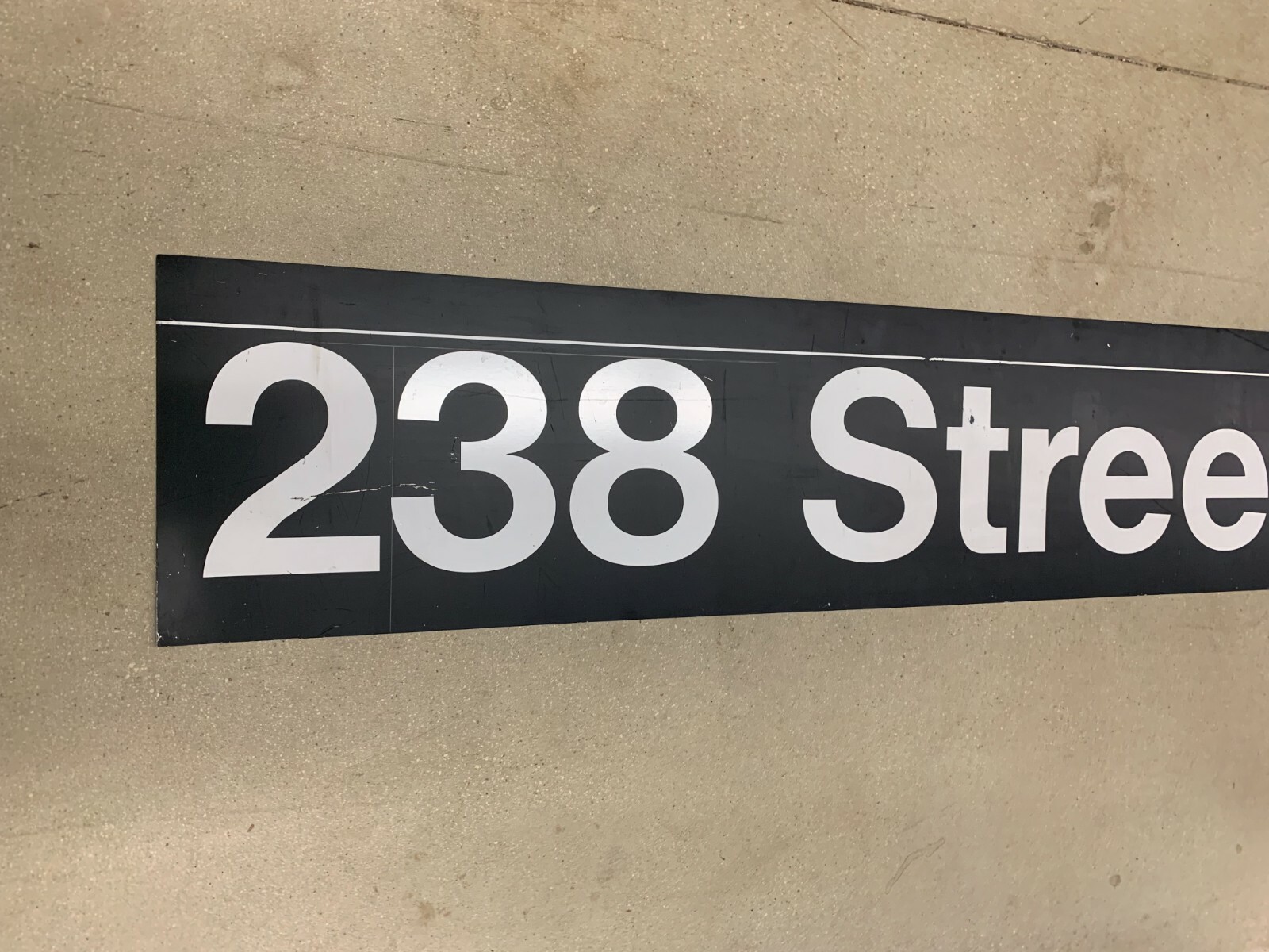 238th STREET NY NYC SUBWAY SIGN INDUSTRIAL KINGSBRIDGE HEIGHTS BROADWAY ...