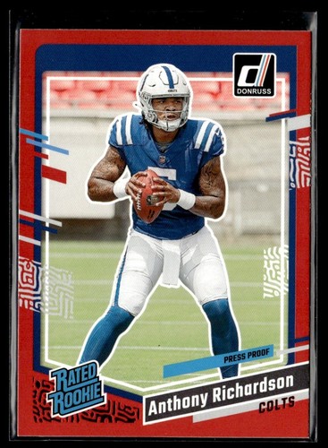 2023 Donruss Red Rated Rookie #343 Anthony Richardson Indianapolis ...