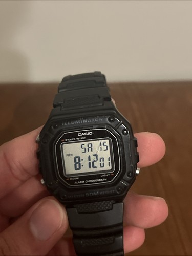 Casio Illuminator Watch Men 43mm Black Day Date Chronograph Alarm 3224 ...