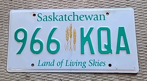 Saskatchewan License Plate #966 KQA Wheat Sheaf EXPIRED Aluminum | eBay