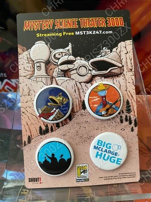 SDCC 2025 Shout Factory Mystery Science Theater 3000 Button Pin Set ...