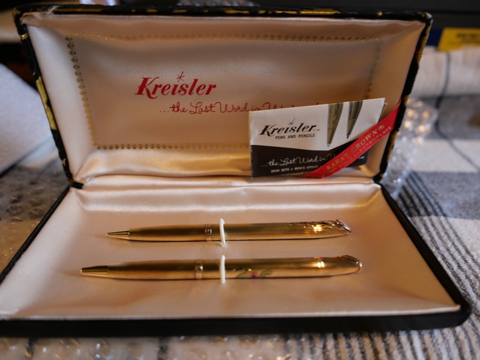 KREISLER GOLD PLATED PEPSI LOGO PEN/ PENCIL SET | eBay