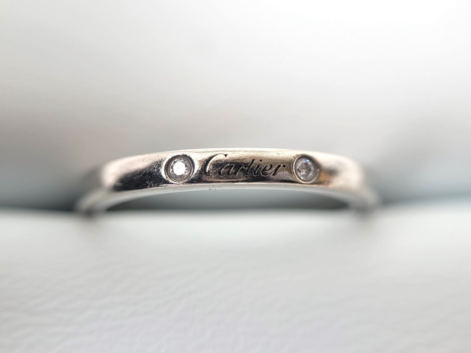 Cartier Ballerina Curve Ring Logo Wave 3P Diamond PT9… - Gem