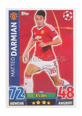 TOPPS Champions League - 330 - Matteo Darmian - Base Card | eBay.de
