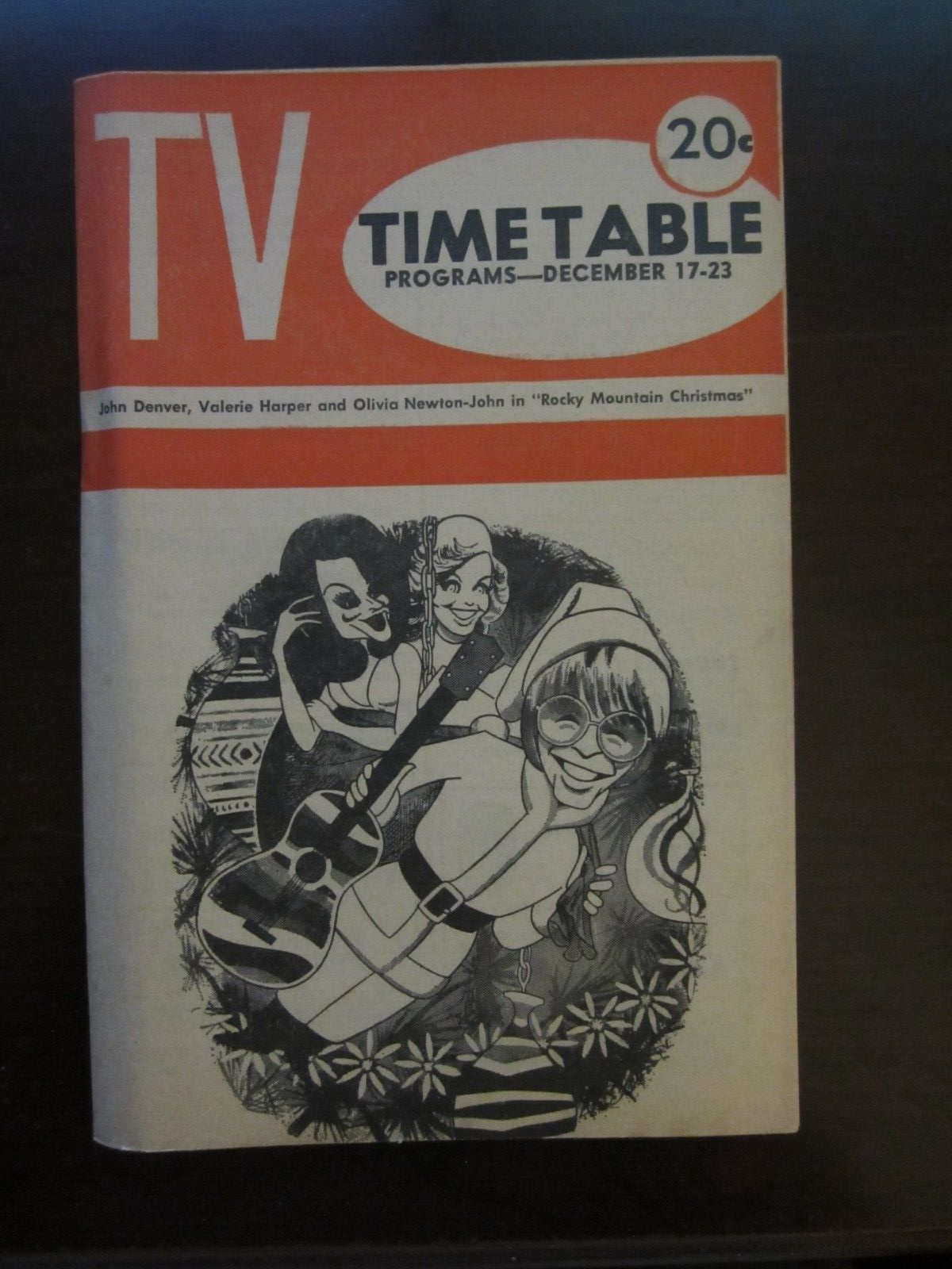 TV Guide Time Table Regional December 17-23 1977 John Denver Olivia ...