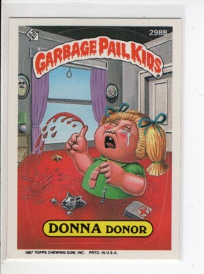 DONNA DONOR CORNER PUZZLE TOPPS GARBAGE PAIL KIDS CARD SERIES 8 #298B ...