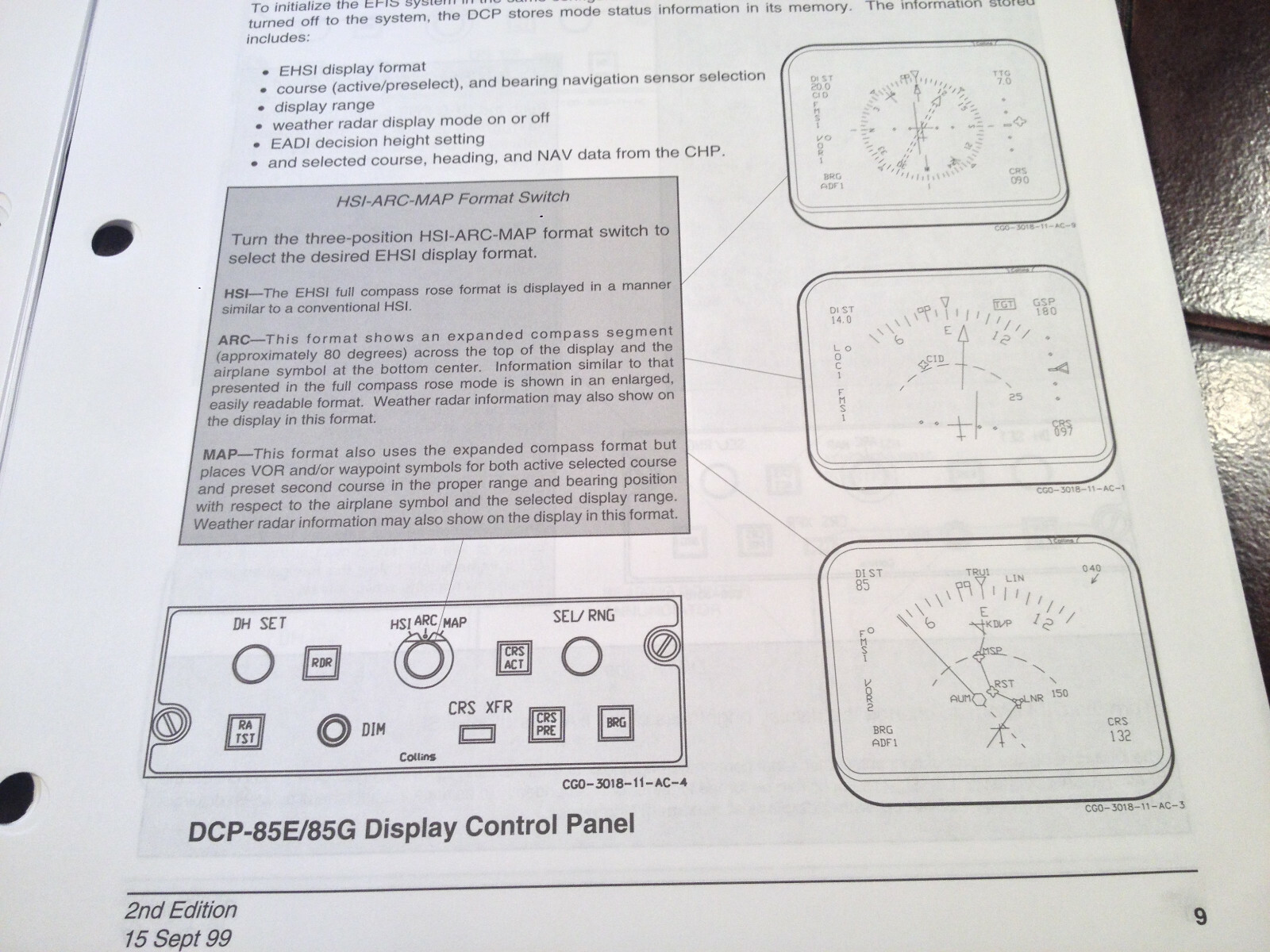 Collins EFIS-85B(14) & EFIS-86B(14) 4 tube versio w TWR-850 Radar Pilot ...