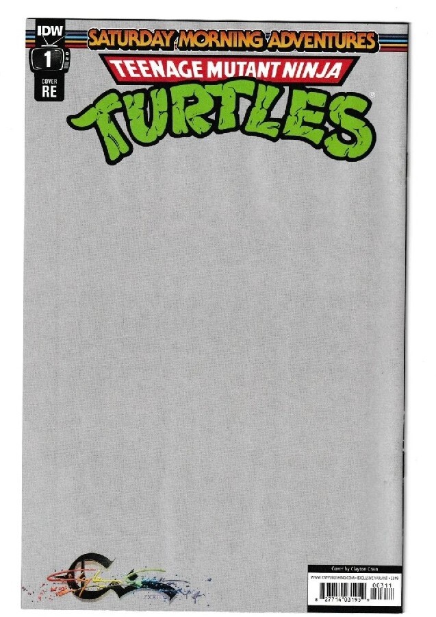 Clayton Crain TMNT: Saturday Morning Adventures Mutant Ninja Turtles#1 ...