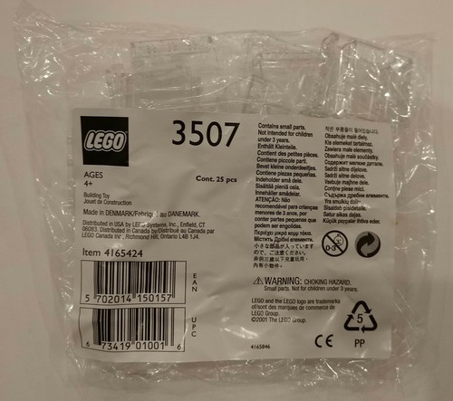 LEGO 4215 4215b 3507 30007 Lot of 25x Trans-Clear 1x4x3 Panel Windows ...