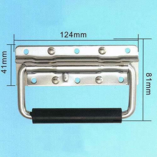 124mm Spring Loaded Case Handle Iron Chrome Plating Heavy Duty Pulls ...