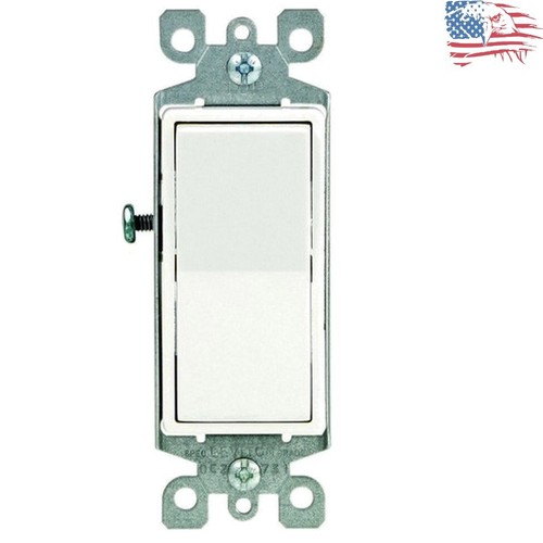 Sleek Decora Rocker Switch, 15 Amp Grounding Single-Pole, 10-Pack ...