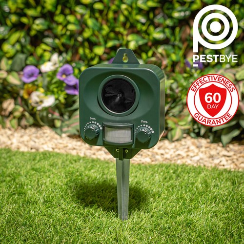 Pestbye Ultrasonic Cat Repellent Dog Fox Pest Battery Scarer Deterrent ...