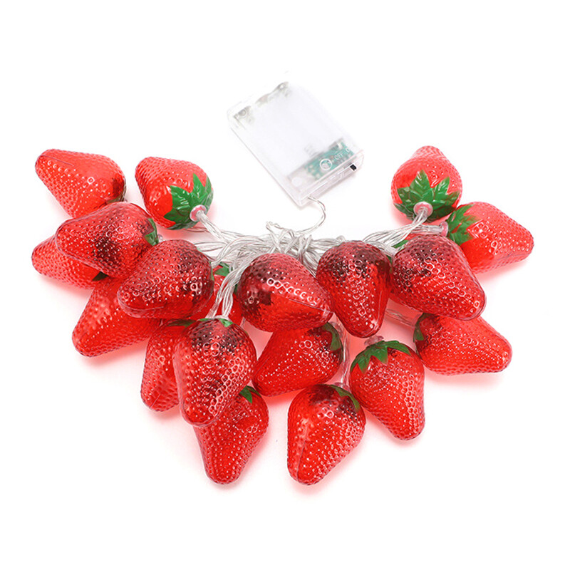 Christmas 10 LED Strawberry String Fairy Lights Xmas Party Lamps Home ...