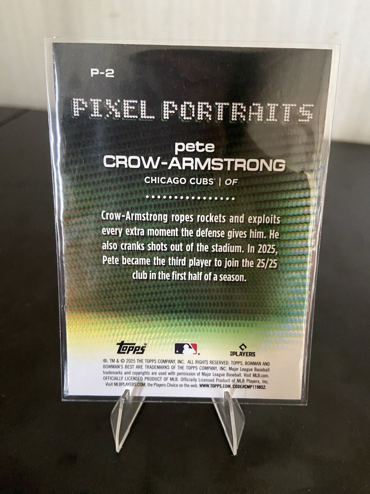 2025 Bowman’s Best Pete Crow-Armstrong Pixel Portraits #P-2 Cubs | eBay