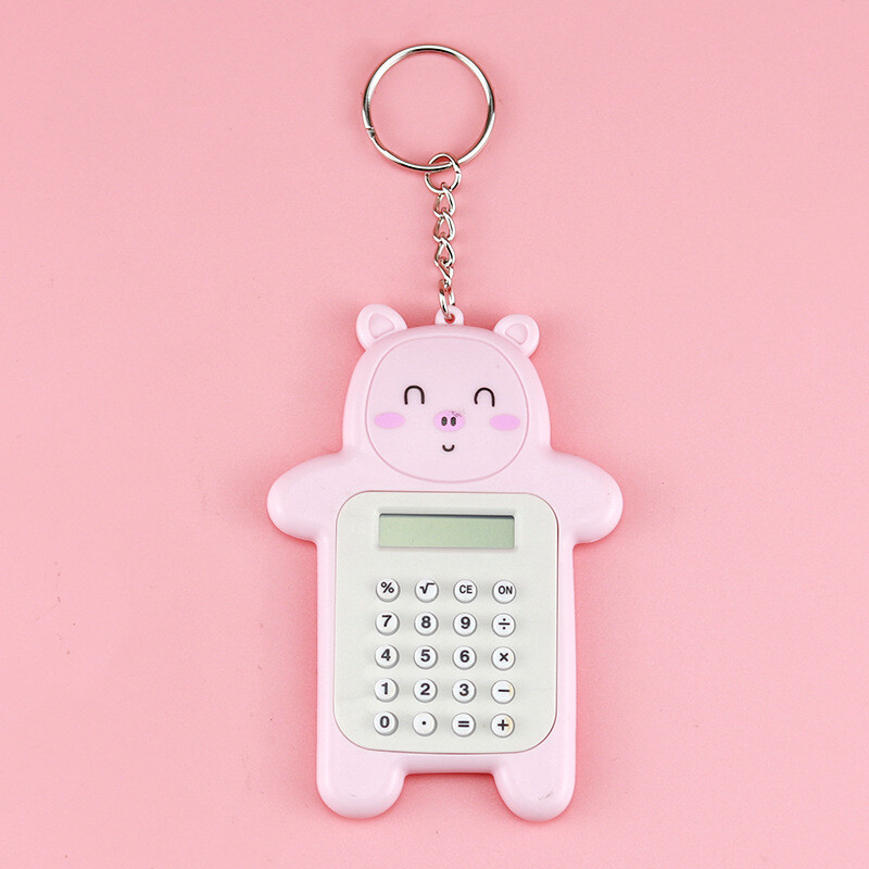 Cartoon Animal Mini Calculator Keyring Key Chain Bag Accessory | eBay