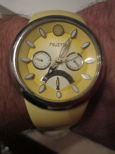 PHILIP STEIN FRUITZ WATCH YELLOW BAND AND FACE - BBA-38 | eBay