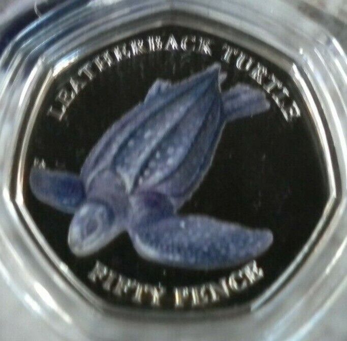 2019 TURTLES BRITISH INDIAN OCEAN TERRITORY FULL SET 50P COIN ...