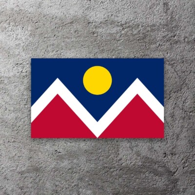 Denver Colorado City Flag Vinyl Sticker 4" Wide - Includes Two Stickers ...