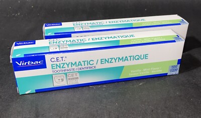 2 Pack! CET Pet Enzymatic Toothpaste Vanilla Mint Flavor 2.5 oz. *EXP ...