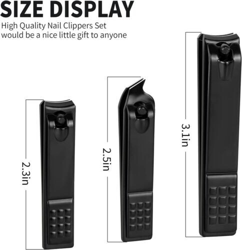 Brookstone 3-Piece Nail Clippers Set, Anodized Steel Grooming Tools ...