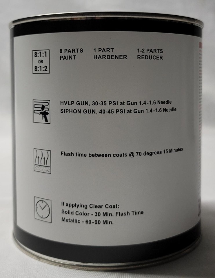 #5184 Candy Apple Red Metallic Single Stage Acrylic Enamel 2 Quarts ...