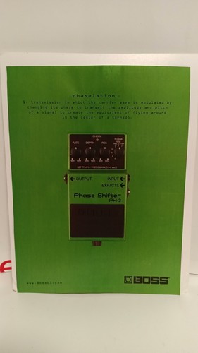 BOSS PHASE SHIFTER PH-3 GUITAR EFFECT PRINT AD 11 X 8.5 t2 | eBay
