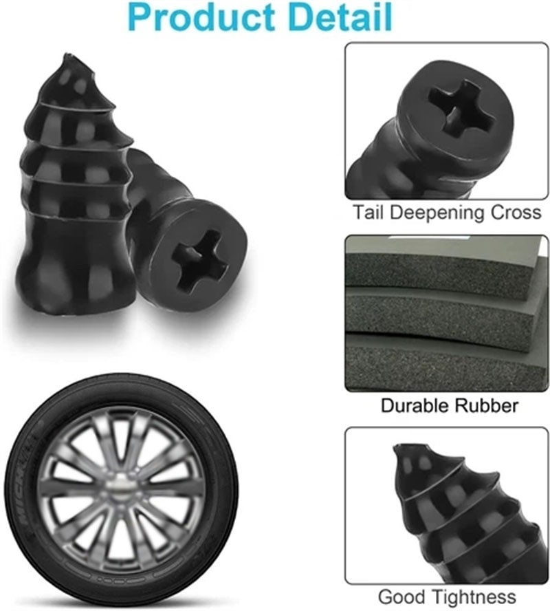 40X Tire Vacuum Repair Screw Rubber Nail Plug Car Tyre Puncture Repair ...
