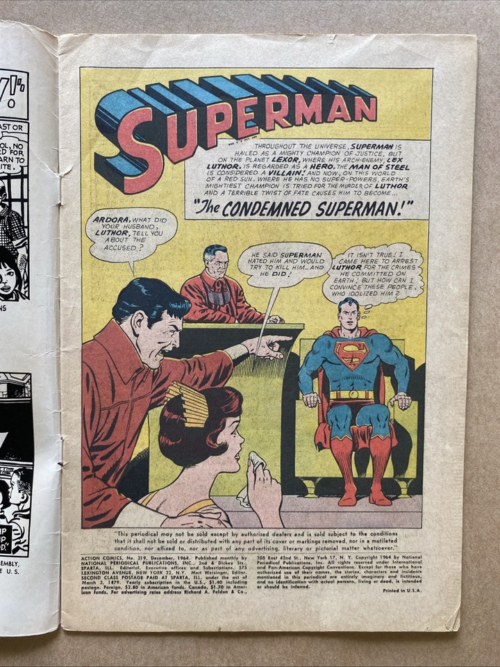 Action Comics 319 Featuring Superman DC Comics (1964) | eBay