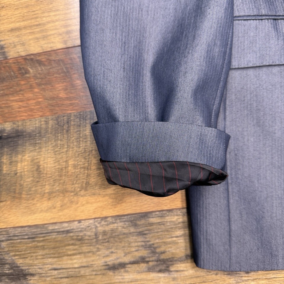 Calvin Klein Extreme Slim Fit Suit 40R Blue Pants 33W Mid Rise Stretch ...