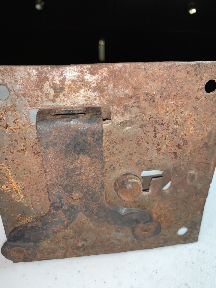 ANTIQUE LOCK W/ KEY. WROUGHT IRON FORGED, LOCK MECHANISM | eBay