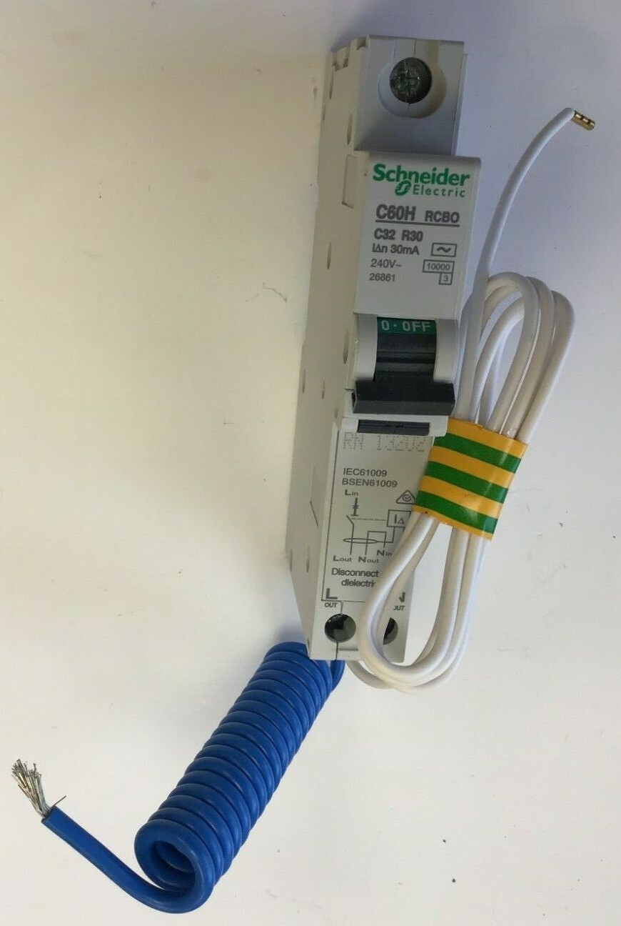 C60HC32R30 SCHNEIDER 32A RCBO 30MA 10KA C TYPE C60 MULTI 9 RANGE (S448 ...