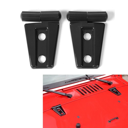 Black Engine Hood Hinge Cover Trim Decoration For Jeep Wrangler JK ...