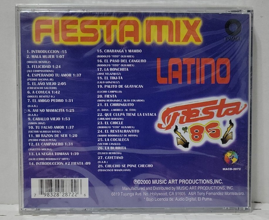 Fiesta 85 Fiesta Mix Latino (CD 798328287226) *NEW* | eBay