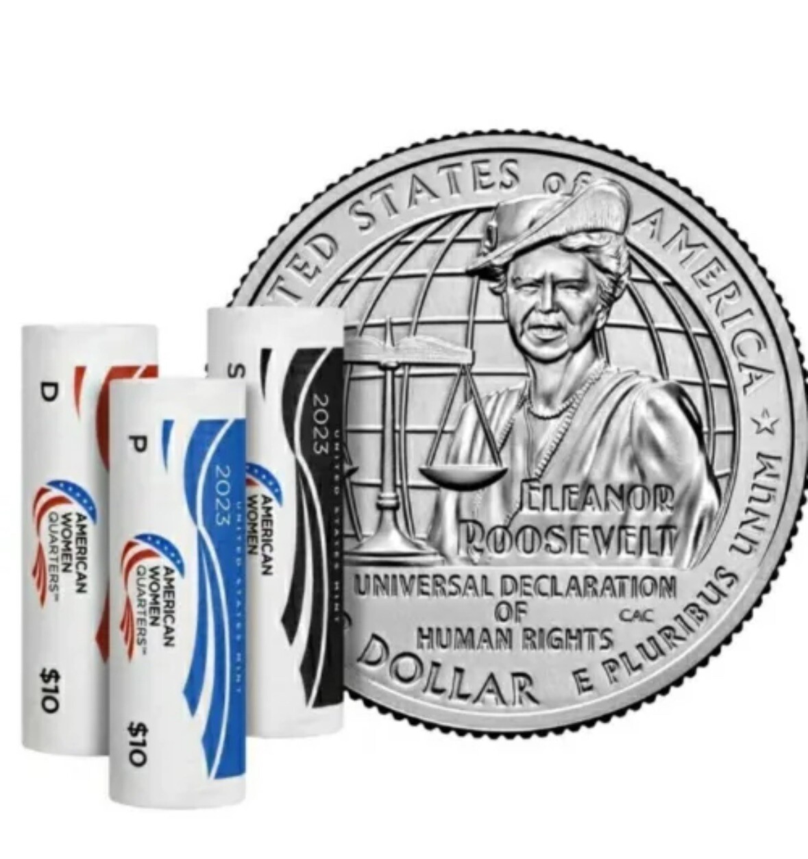 2023 PDS ELEANOR ROOSEVELT AMERICAN WOMEN QUARTERS 3 ROLL SET 23WRF ...
