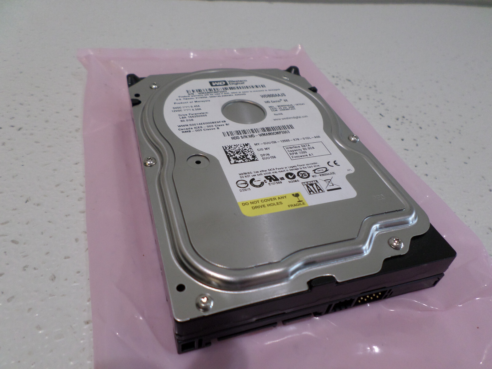 Western Digital WD800AAJS-75M0A0 80gb Sata Desktop Hard Drive ...