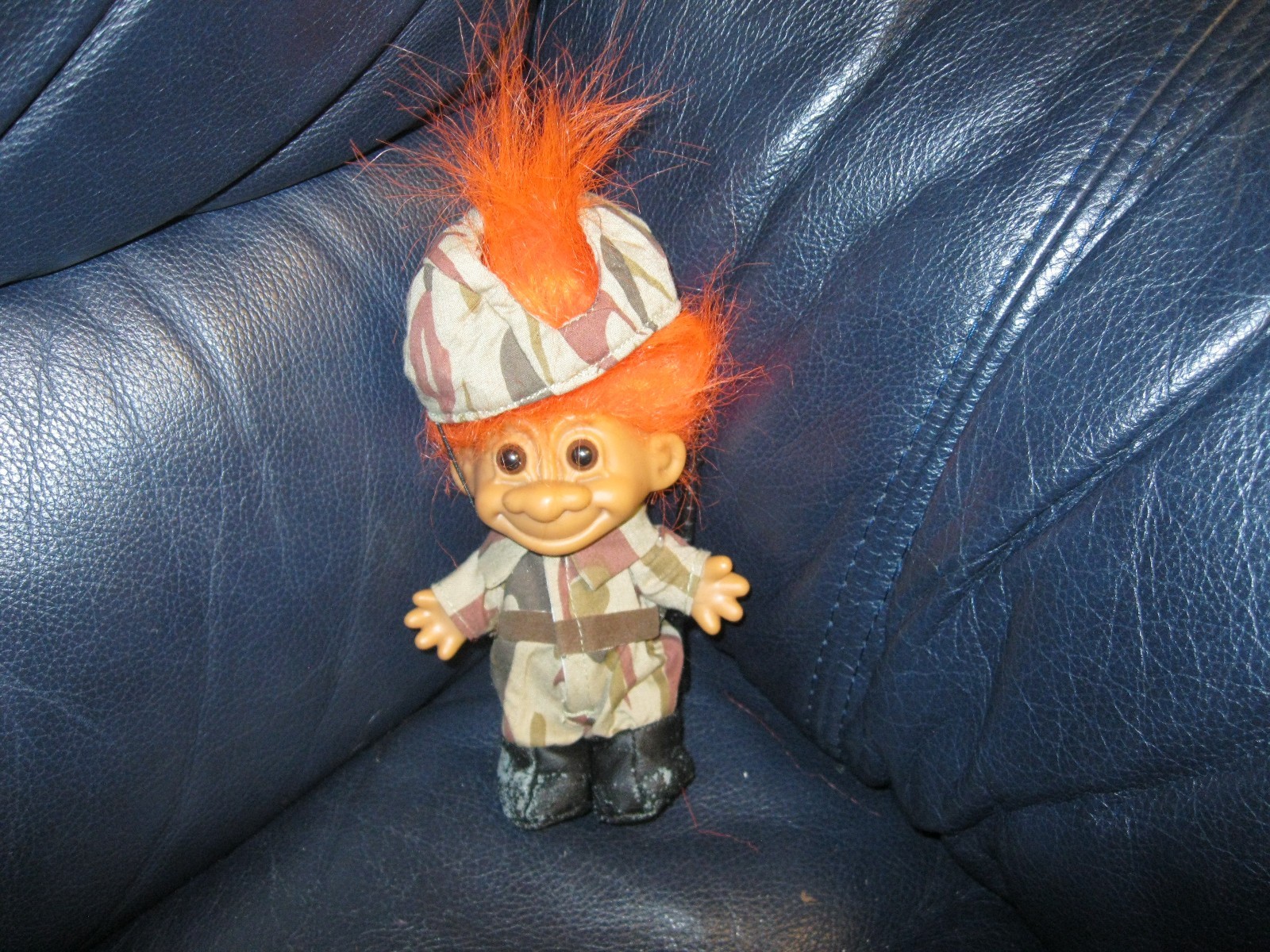 RUSS SOLDIER TROLL DOLL CAMOUFLAGE MARINE, ARMY - BOOTS, RIFLE & HELMET ...