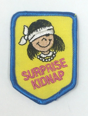 PATCH GSA Girl Scouts Surprise Kidnap Blindfold Peeking Yellow Blue | eBay