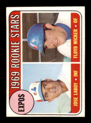 1969 Topps #524 Jose Laboy/Floyd Wicker EXMT/EXMT+ RC Rookie Expos Ex ...