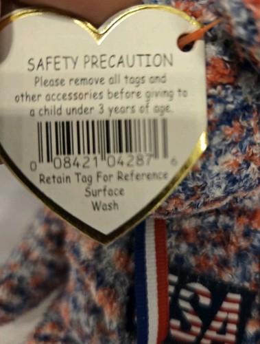 TY Beanie Baby USA Bear July 4, 2000 Tag Errors Retired T1086 ...